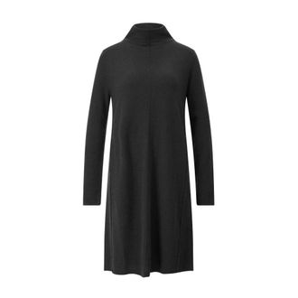 Allude Elegantes Midi-Kleid mit Stehkragen - - Dresses - Damen - Schwarzk - S