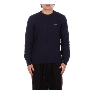 Lacoste Baumwoll-Zopfmusterpullover - - Knitwear - Herren - Blau - L