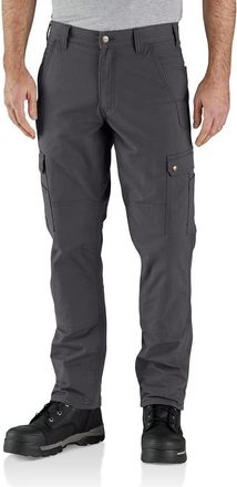 Carhartt Work in Progress Herren Arbeitshose Ripstop Cargo Fleece Lined, Farbe:Shadow, Farbe:Greige, 36L32
