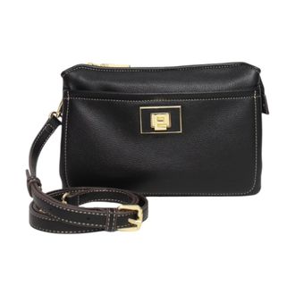 Ermanno Scervino Femme, Sacs, Noir, Taille: ONE Size Sac bandouli&egrave;re en similicuir avec logo frontal