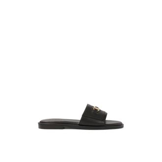 Kazar Schwarze Monogramm-Zehentrenner mit flacher Sohle - - Shoes - Damen - Schwarzk - 36 EU