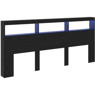vidaXL Kopfteil Schwarz Eichen-Optik 220 x 17 x 102 cm Holzwerkstoff vidaXL