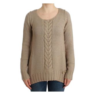 Roberto Cavalli Eleganter beiger Strickpullover - - Knitwear - Damen - Beige - L
