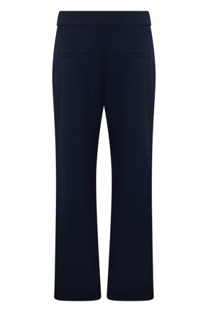 Veronica Beard Womens Slim Trousers With Decorative Buttons Navy Polyester Straight