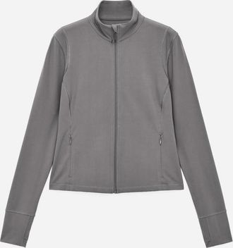 Arket Weiche Trainingsjacke Mit Rei&szlig;verschluss -Grau