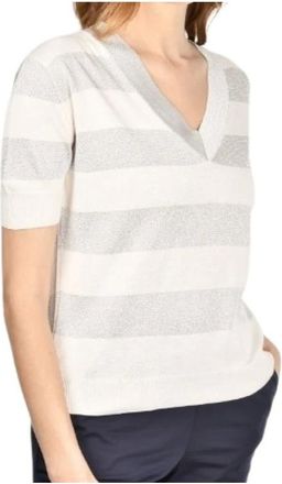 Gran Sasso Femme, Pulls, Multicolore, Taille: 36 FR V-neck Tricots