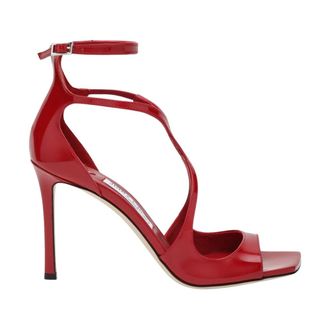 Jimmy Choo London Azia 95 Sandale - Femme - Chaussures - Rouge - Taille: 36 EU