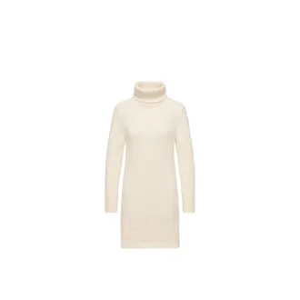 Moncler Moncler Robe &Agrave; Col Roul&eacute; En Maille Dalpaga M&eacute;lang&eacute;, Femme, Blanc, Taille: Xl