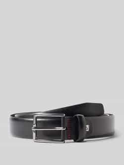 Pierre Cardin Ledergürtel mit Dornschließe und Label-Detail
