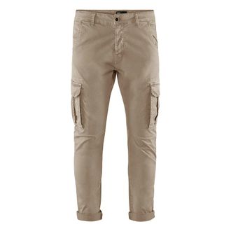 Bomboogie Homme, Pantalons, Beige, Taille: W36 Pantalon Cargo en Gabardine de Coton