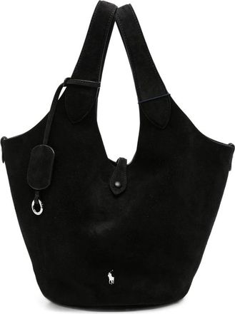 Ralph Lauren Logo-embroidered Suede Tote Bag