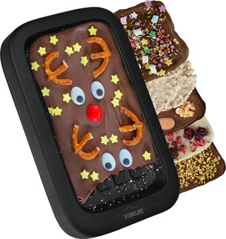 STONELINE Antihaft Beschichtete Schokoladenform Tief 22,5x14 cm mit K&uuml;hlung zum Schokolade Selber Machen BPA frei, Dubai Schokolade Form f&uuml;r DIY Schokolade Gebu