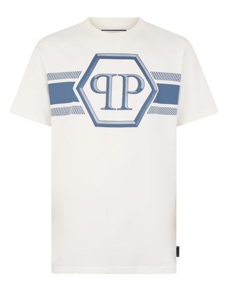 Philipp Plein Round Neck T-Shirt Hexagon Line