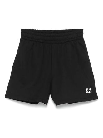 HUGO BOSS Shorts mit Logo-Stickerei - Schwarz
