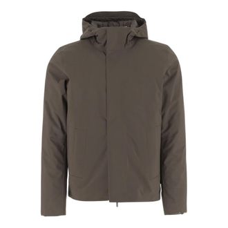 K-Way Nylon Bonded Jacke Hoher Kragen Rei&szlig;verschluss - - Jackets - Herren - Braun - XL