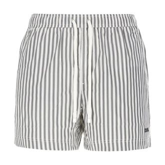 Ermenegildo Zegna Gestreifte Badeshorts mit Kordelzug - - Swimwear - Herren - Grau - XL