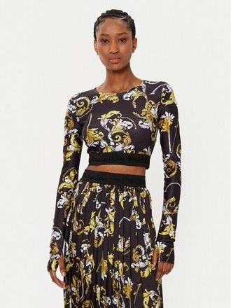 Versace Jeans Couture Bluse 78HAH218 Schwarz Slim Fit