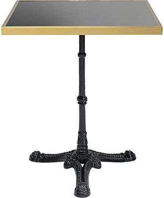 Kare Design Design Bistrotisch Kaffeehaus Rim Square, Schwarz, Granit, K&uuml;chentisch, Kaffeetisch, Bistro-Stil, 71x60x60cm