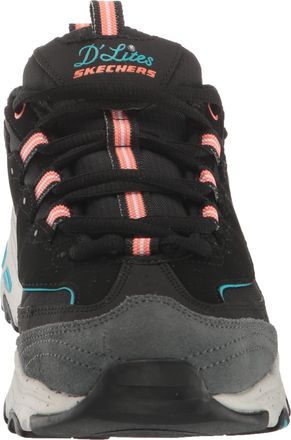 Skechers Damen Dlites Sneaker, Schwarz/Multi, 38 EU