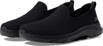 Skechers Damen Go Walk 7-Ivy Casual Slip On Walking Low-Top-Sneaker, Black Textile/Trim, 37.5 EU