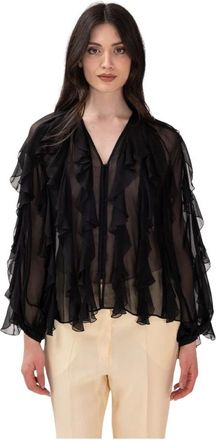 Momoni Femme, Blouses et Chemises, Noir, Taille: 42 FR Chemise Canela