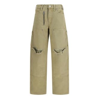 Alexander Wang Zip Carpenter Pants - Femme - Jeans - Vert - Taille: W25
