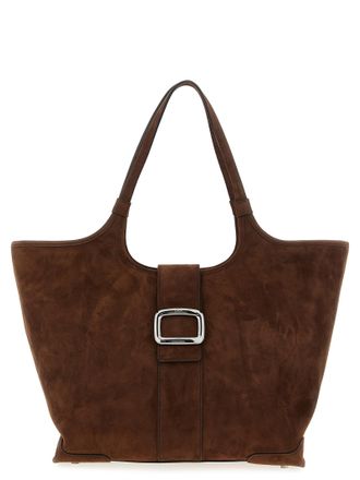 Roger Vivier Viv Choc Midi Tote Bag - Brown