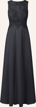 Apart Abendkleid Mit Lochspitze Und Schmucksteinen blau