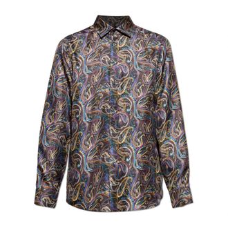 Etro Seidenhemd mit metallischem Paisley-Motiv - - Shirts - Herren - Mehrfarbig - M