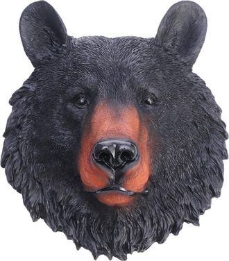 Amosfun Kreative Wanddekoration B&auml;renkopf Aus Resin Realistische Tierkopf-wandverzierung F&uuml;r Schlafzimmer Wohnzimmer B&uuml;ro Einzigartige Kunstharz Wandkunst F&uuml;r