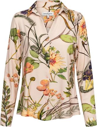&Co Woman Lang&auml;rmelige Jersey-Bluse - - Blouses & Shirts - Damen - Mehrfarbig - 2XL