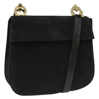 Ferragamo Pre-owned Schultertasche aus Wildleder - - Pre-owned - Damen - Schwarzk - ONE SIZE