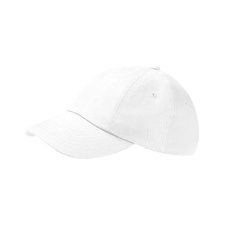 Beechfield Low profile heavy cotton drill cap in White