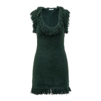 Ferragamo Kurzes Boucl&eacute;-Strickkleid - - Dresses - Damen - Gr&uuml;n - M
