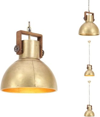 vidaXL H&auml;ngelampe Industriestil 25 w Messing Rund 40 cm E27 - H&auml;ngeleuchte - Industrielampen - Wohnraumlampe - K&uuml;chenlampe - Esstischlampe