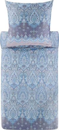 Bassetti ISOLABELLA Bettwäsche + 1 Kissenhülle aus 100% Baumwollsatin in der Farbe AZURBLAU C1, Maße: 135x200 + 1 K 80x80 cm - 9329903