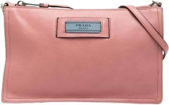 Prada Pre-owned Etiquette Shoulder Bag - Femme - Pre-owned - Rose - Taille: ONE Size