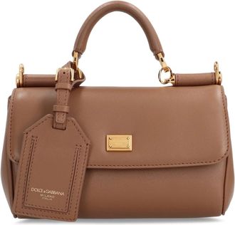 Dolce & Gabbana Femme, Sacs, Brun, Taille: ONE Size My Sicily Handbag