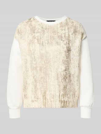 Marc Cain Regular Fit Sweatshirt aus Baumwoll-Mix mit Schurwoll-Anteil