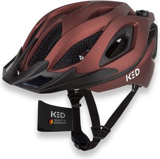 KED Cycling Spiri II Trend Allround Fahrradhelm Mit LED Licht Und Reflektor, Optimierter Bel&uuml;ftung, Insektenschutznetz Und K-FIT System | Farbe: Maroon Red | Gr&ouml;&szlig;