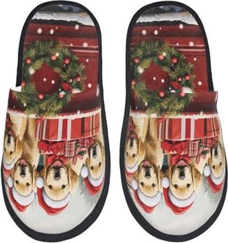 Generic Slippers Art Du Sapin De Noël En Forme De Bonhomme De Neige DHiver Antidérapantes Chaussons Anti Odeur Pantoufles Pour Hiver Hôtels Outdoor M