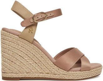 Tommy Hilfiger Espadrilles Satin High Wedge Espadrille FW0FW08602 Rosa