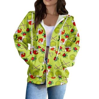 Generic Le Grinch Sweat A Capuche Femme Vêtements Pilou Deguisement Chaud Noël Moche 2025 Pyjama Adulte Hiver Sweet Costume De Pull Vetement Oversize Polaire 