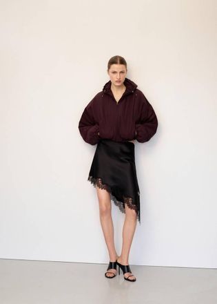 Mango Veste oversize capuche grenat - Femme - XS - MANGO