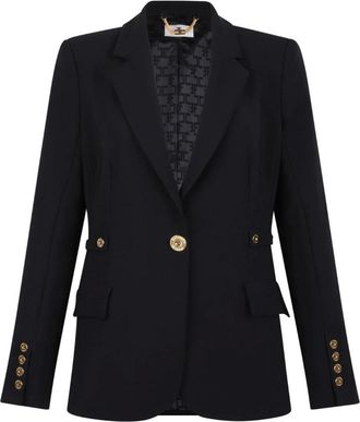 Elisabetta Franchi Damen, Jacken, Schwarzk, SGröße