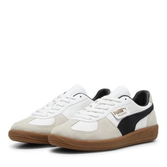 Puma Palermo Sneaker f&uuml;r Herren, Leder (Wei&szlig;/Gummi Rosa)