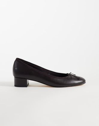 Tony Bianco Maddi - Ballerines en cuir &agrave; petit talon - Marron