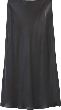 someday Damen Midirock | Midirock ODINI Pure aus Satin Silver Moon, 40