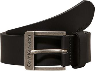Calvin Klein Jeans Ceinture Homme CKJ Belt 4.0 cm Ceinture Cuir, Noir (Black), 115 cm