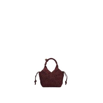 Cala Jade Femme, Sacs, Brun, Taille: ONE Size Cala Jade Sac Misu Mini - Cuir Su&eacute;d&eacute; Tress&eacute; Fudge